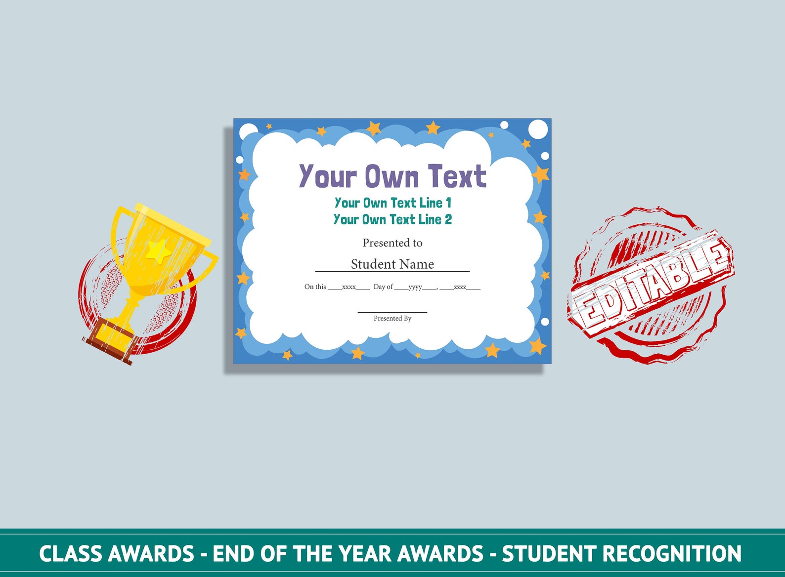 26 Editable Class Awards End of the Year Awards Student Recognition ...