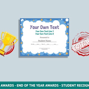 26 Editable Class Awards - End of the Year Awards - Student Recognition ...