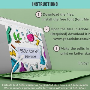 Science Pattern Binder Cover, 10 Printable & Editable Binder Covers ...