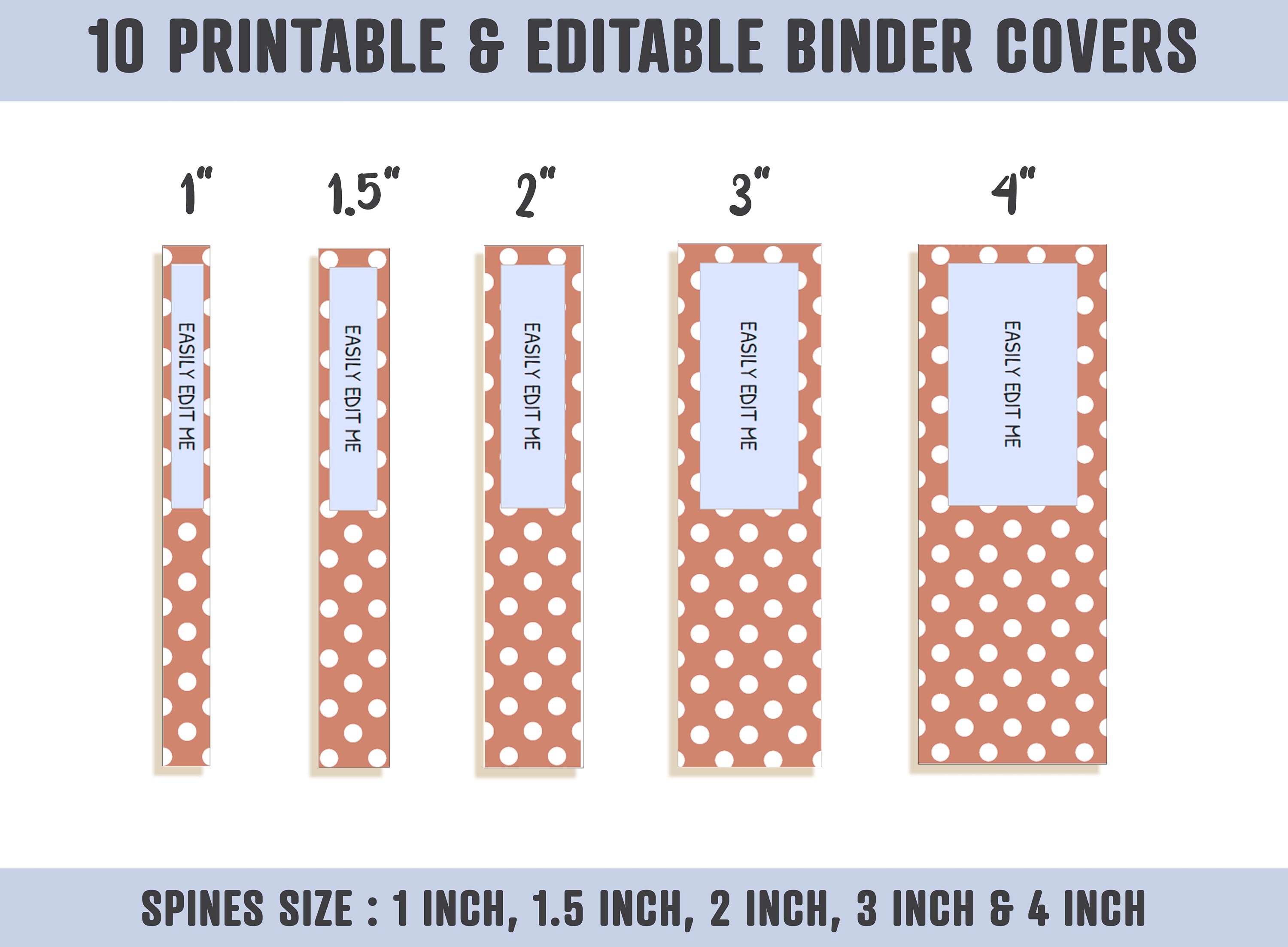 Planner Cover Pages Earth Tone, 10 Editable Binder Covers and Spines ...