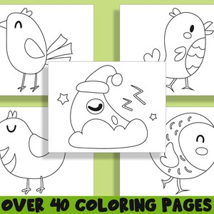 40 Printable Coloring Pages: Fun Activity Book for Kids, Toddlers ...