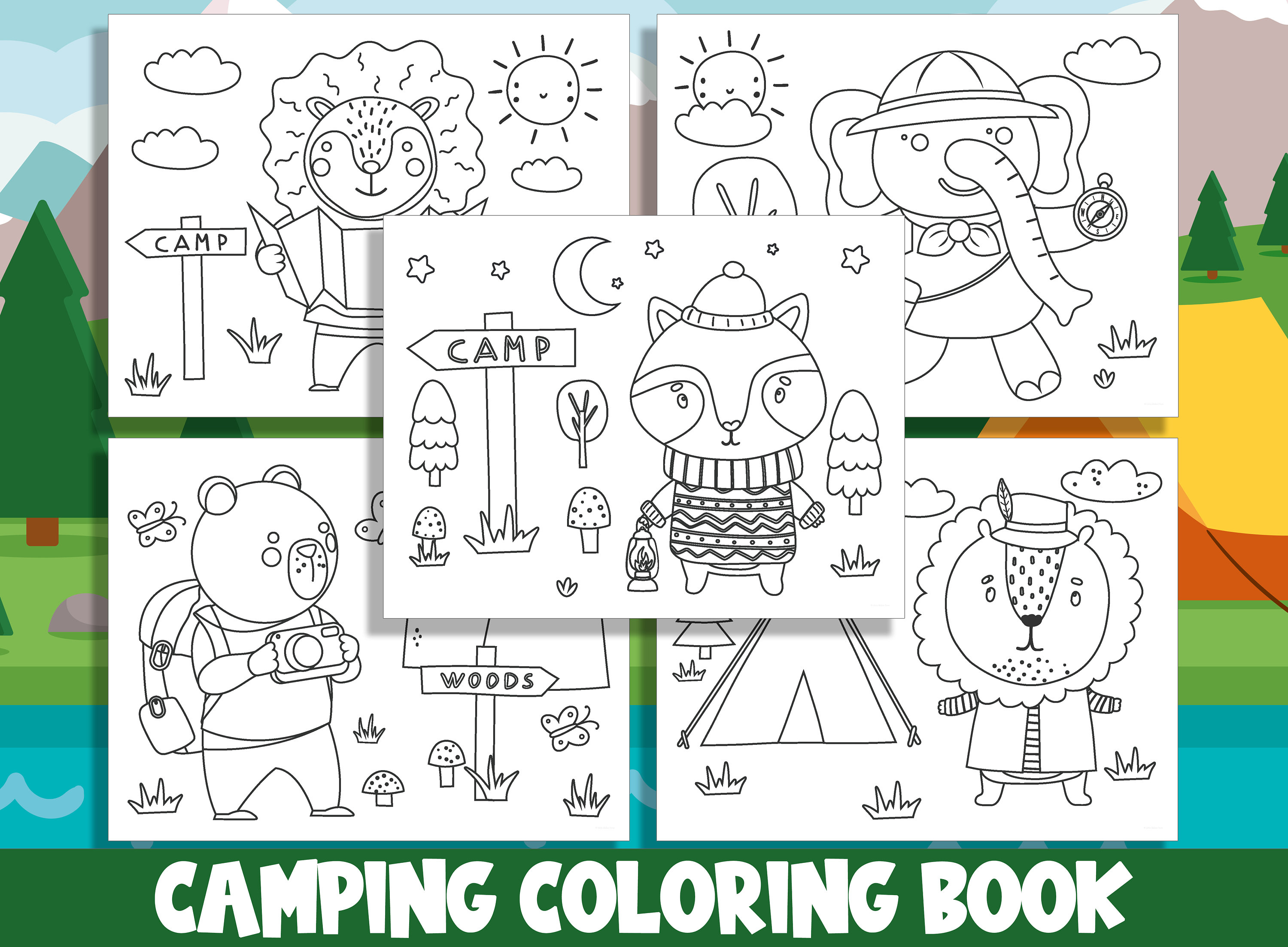 Adventure Awaits: Camping Coloring Pages for Preschool and Kindergarten ...