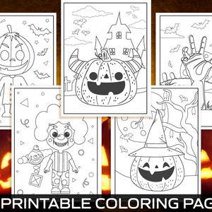 Halloween Activities for Kids, 40 Printable Coloring Pages for Kids ...