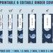 Whales and Waves Binder Cover, 10 Printable/editable Binder Covers ...