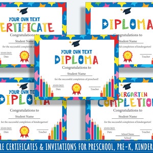 Editable Class Awards, End of the Year Awards, Diplomas, Certificates ...