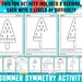 Summer Symmetry Worksheet Summer Math Lines of Symmetry Art - Etsy