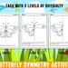 Butterfly Symmetry Art, Spring/summer Butterfly Theme Lines of Symmetry ...