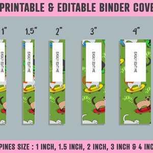 Cute Cats Binder Cover, 10 Printable/editable Binder Covers+spines ...