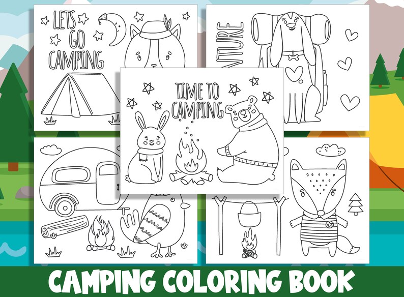 Adventure Awaits: Camping Coloring Pages for Preschool and Kindergarten ...