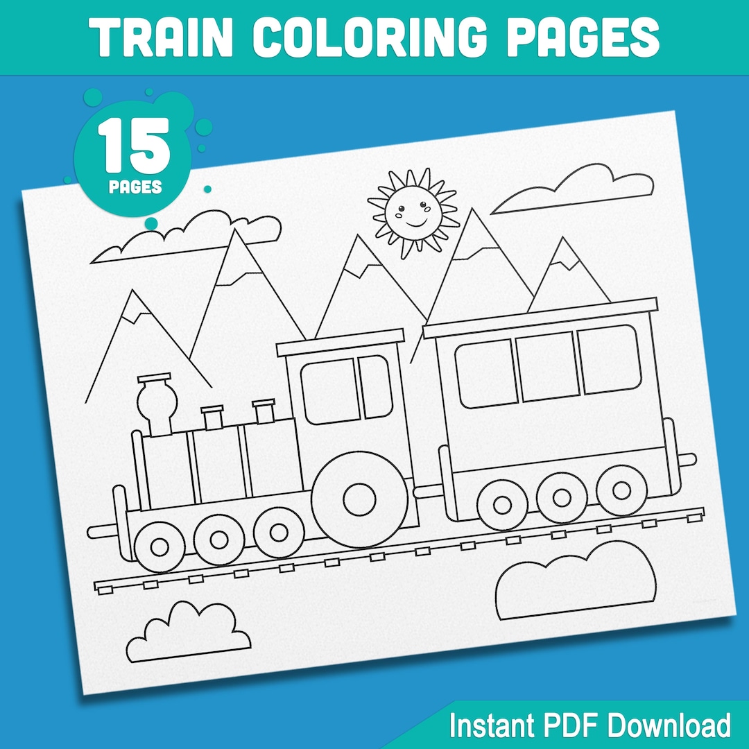 Choo Choo Fun Train Coloring Pages: 15 Playful Designs for Preschool ...