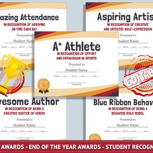Editable Last Day of School Certificate, End of the Year Awards ...