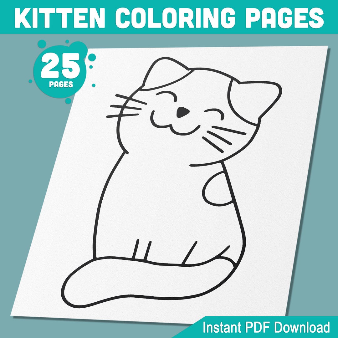 Kitten Coloring Pages: 25 Adorable Coloring Book Designs – Perfect for ...