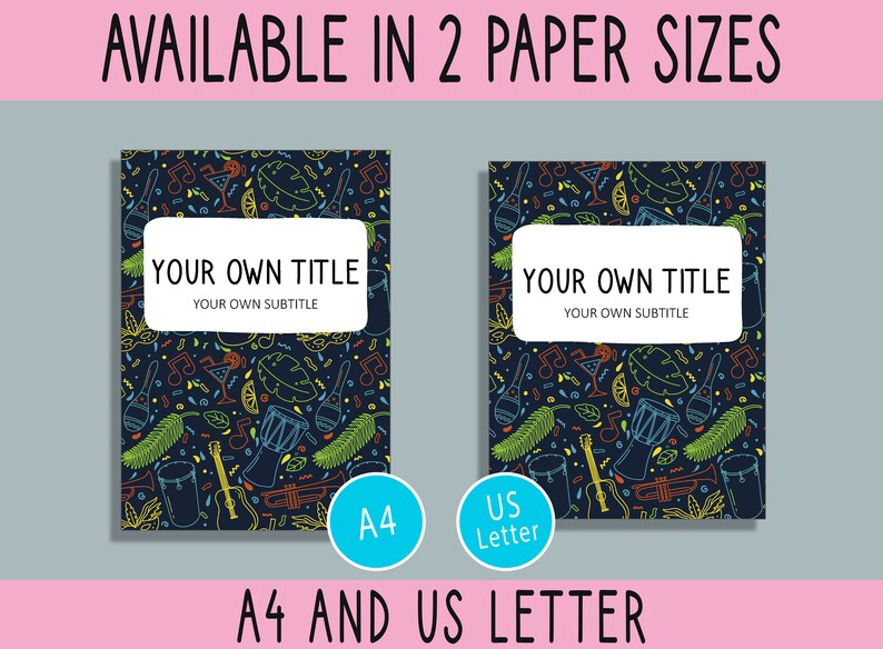 10 Editable Strip Pattern Binder Covers, Includes 1, 1.5, 2" Spines ...