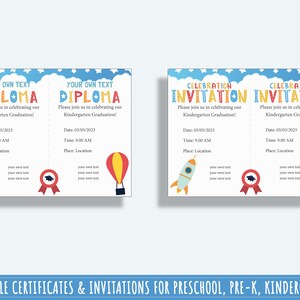 Editable Kindergarten Diploma, Completion Certificates, 37 Pages, PDF ...