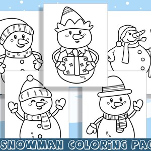 25 Adorable Snowman Coloring Pages for Preschool & Kindergarten, High ...