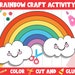Cute Rainbow Craft Activity Color, Cut, and Glue for Prek to 2nd Grade ...
