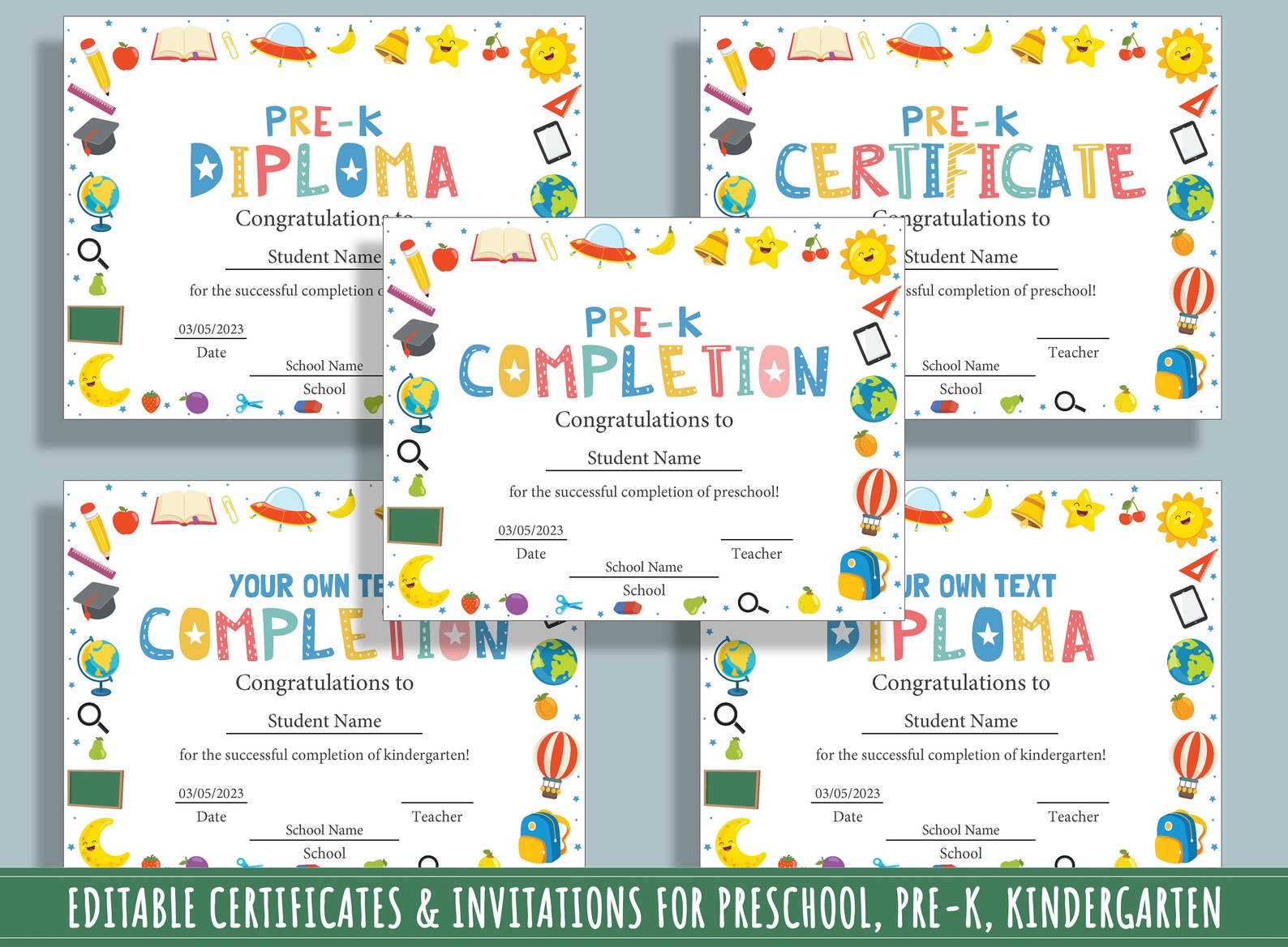 Fun and Creative Certificate, Diploma, and Invitation Templates for ...