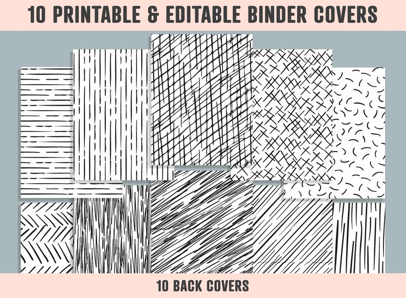 Engraving Hand Drawn Pattern Binder Cover 10 - Etsy