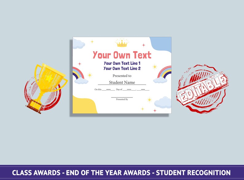 26 Editable Classroom Awards - End of the Year Awards - Student ...