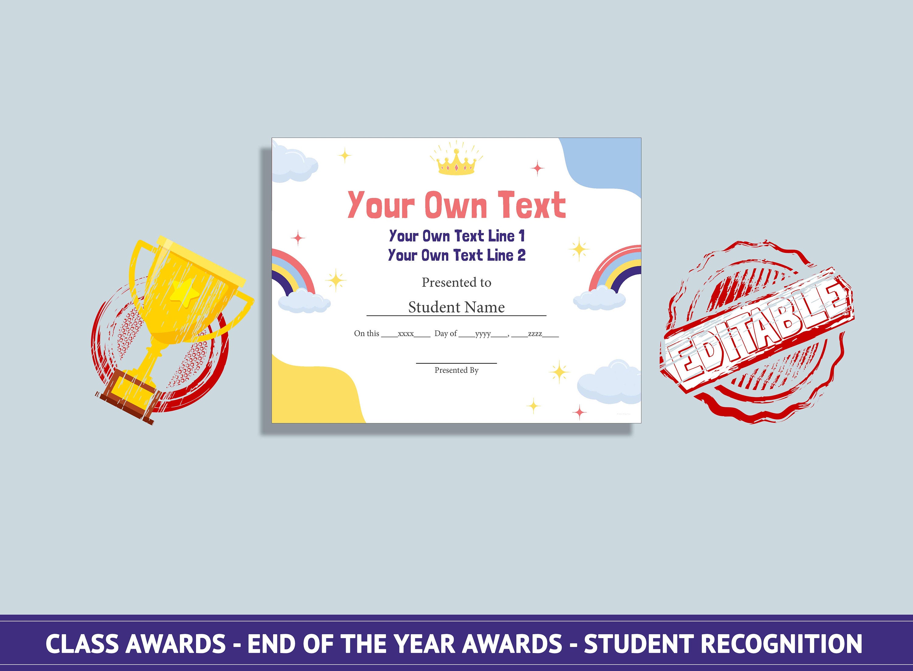 26 Editable Classroom Awards End of the Year Awards - Etsy