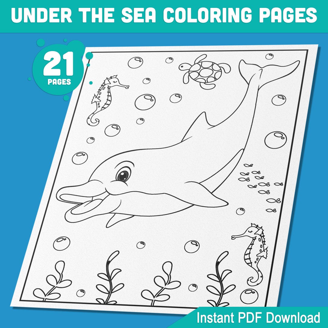 Under the Sea Coloring Pages: 21 Fun Sea Life Designs for Kids Perfect ...