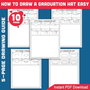 Graduation Hat Drawing Tutorial for Kids: Easy 6-step Guide + 5 ...