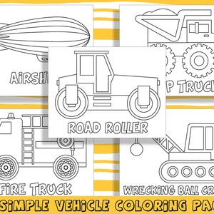 Exciting Vehicles Coloring Pages: 25 Fun and Easy Designs for Preschool ...