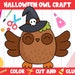 Halloween Owl Craft Activity - Color, Cut, and Glue for Prek to 2nd ...