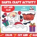 Santa Craft Activity - Color, Cut, and Glue for Prek to 2nd Grade, PDF ...