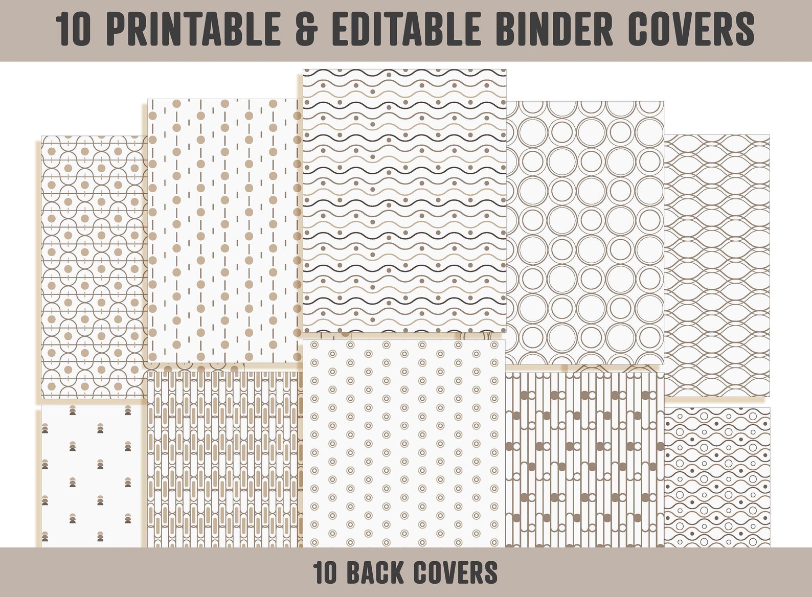Binder Cover Page 10 Printable & Editable Binder - Etsy