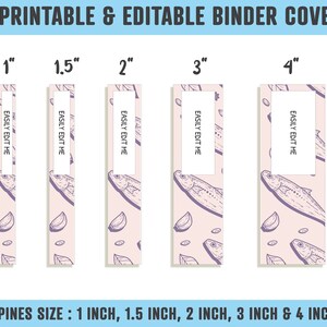Healthy Food Binder Cover, 10 Printable & Editable Binder Covers ...