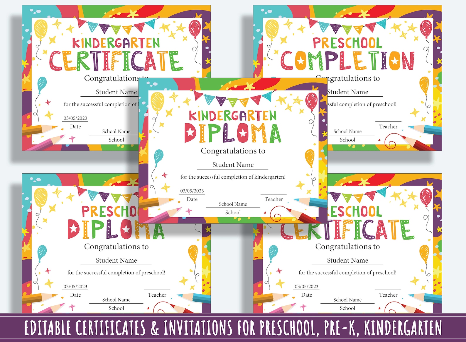 Editable Funny Class Awards, End of the Year Awards, Diplomas ...