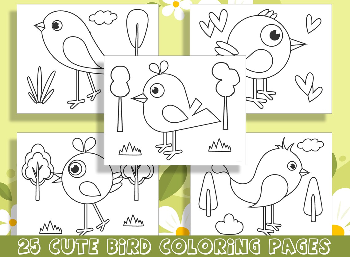 Cute Bird Coloring Pages: 25 Adorable Designs for Preschool and ...