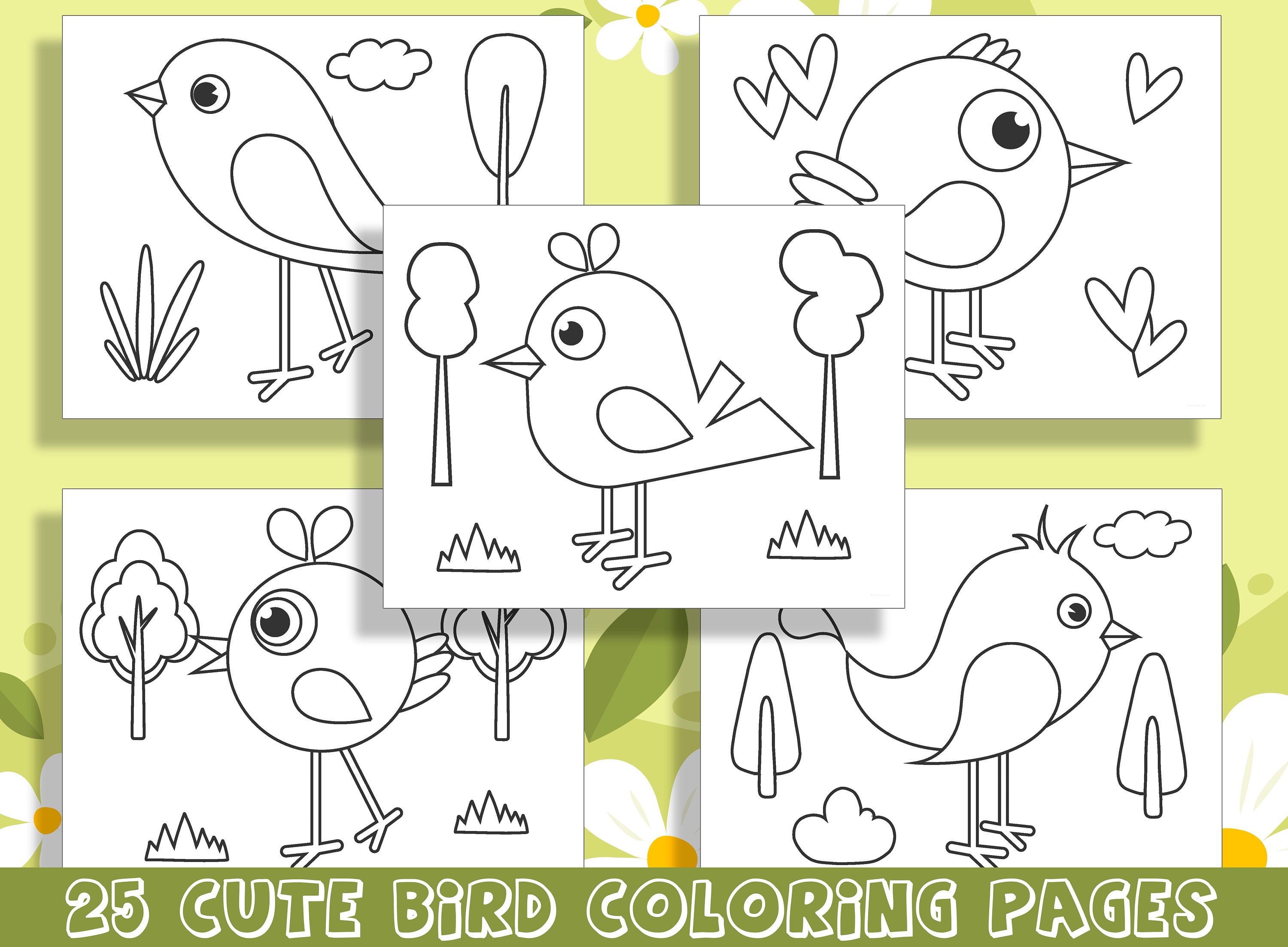 Cute Bird Coloring Pages: 25 Adorable Designs for Preschool and ...
