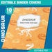 Dinosaur Skeleton Binder Cover, 10 Printable/editable Binder Covers ...