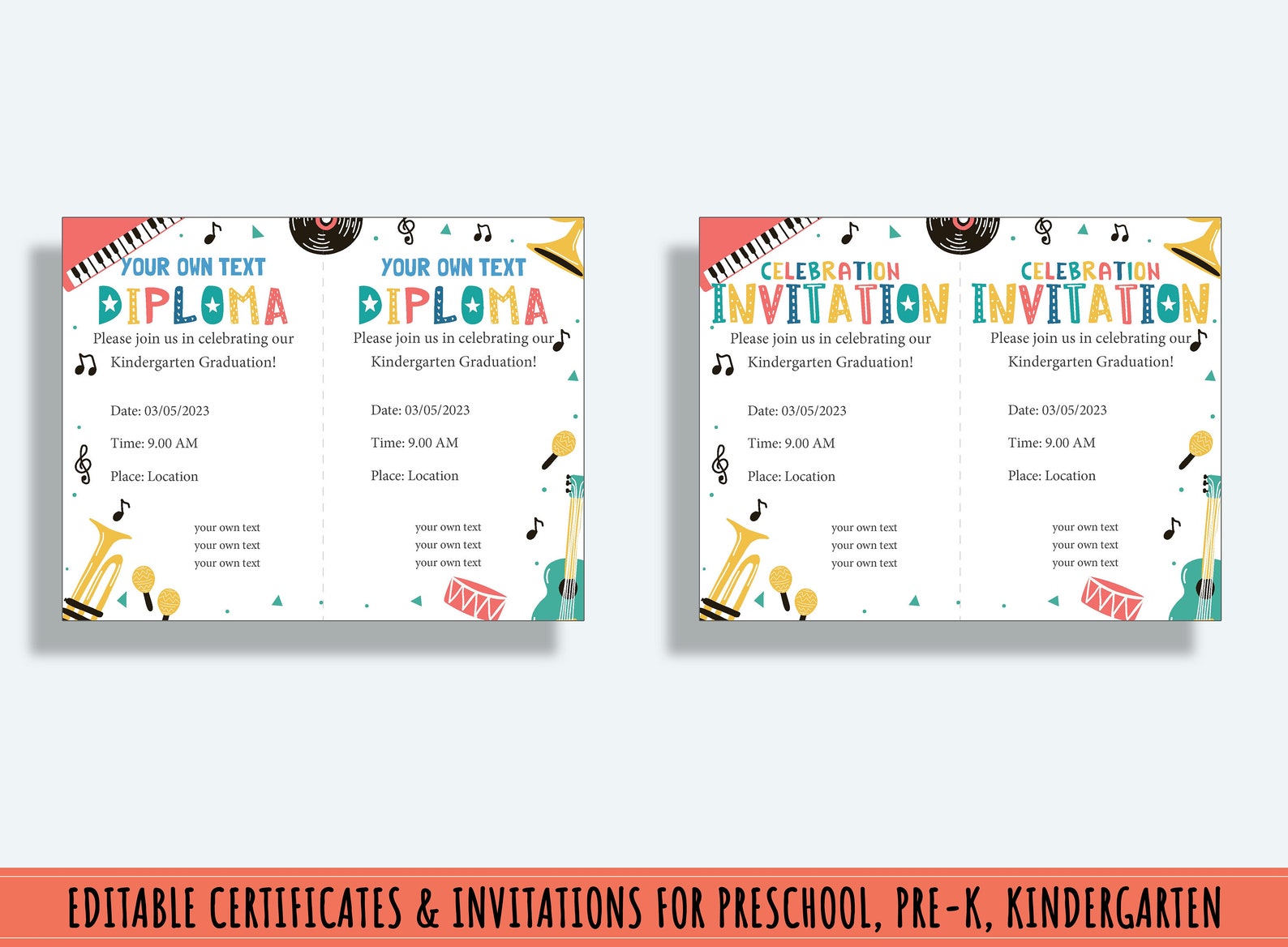 Customizable Diplomas Certificates and Invitations for - Etsy