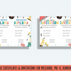 Customizable Diplomas, Certificates, and Invitations for Preschool and ...