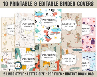 Binder Cover Sewing Pattern 10 Printable/editable - Etsy