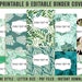 Tropical Leaves Binder Cover, 10 Printable & Editable Covers+spines ...