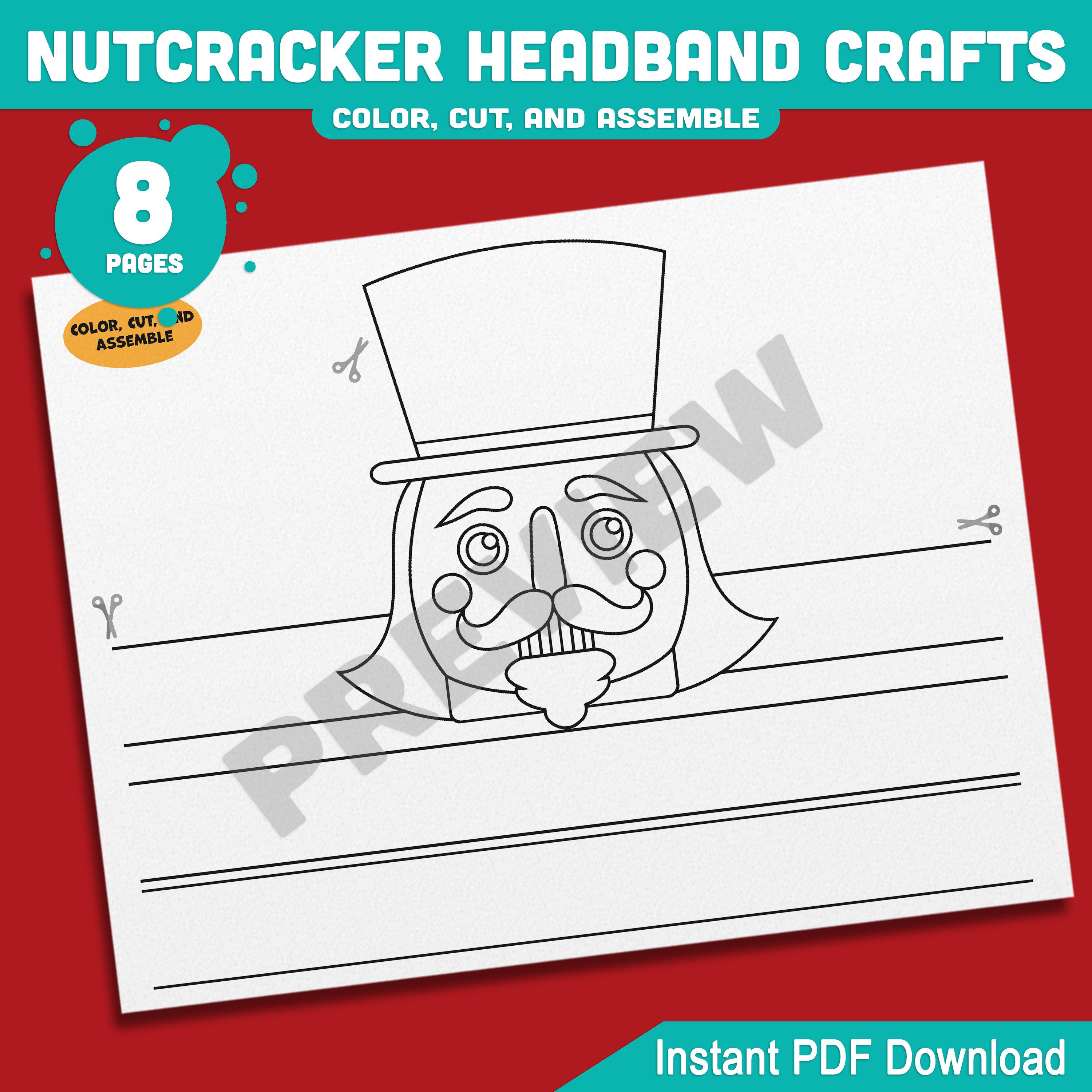 Printable Nutcracker Headband Crafts, Fun Christmas Paper Hat and ...