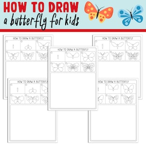 Learn How to Draw a Butterfly for Kids: Directed Drawing Step by Step ...