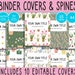 10 Editable Flower Binder Covers, Includes 1, 1.5, 2" Spines, Available ...