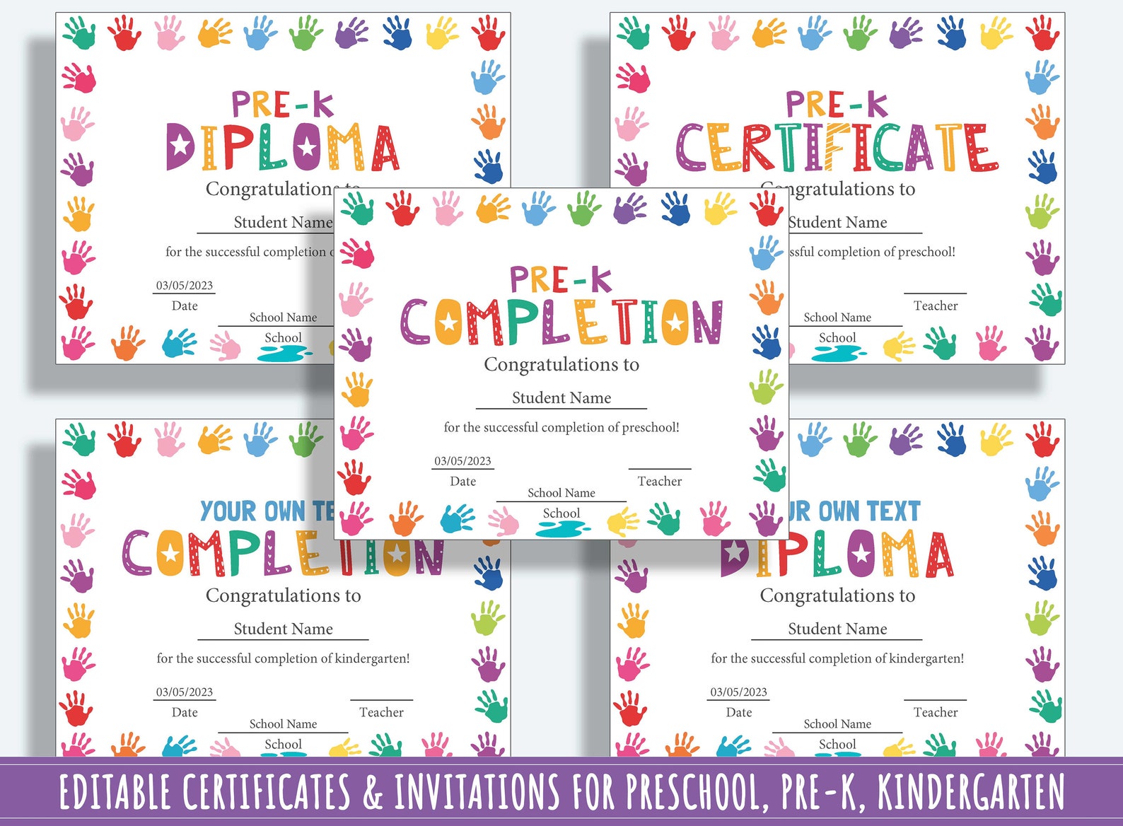 37 Editable Pages of Completions, Diplomas, Certificates, and ...