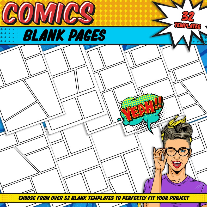 Comic Storyboard: 106 Templates, 10 Covers, 32 Blank Pages, 64 Pages ...