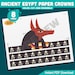 Ancient Egypt Paper Crown Templates – 4 Fun Printable Headband Designs ...