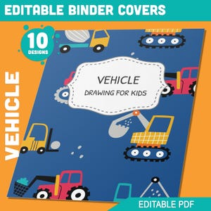 Vehicle Binder Covers, 10 Printable/editable Binder Covers & Spines ...