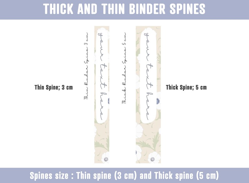 Powerpoint Binder Covers, 10 Printable/editable Floral Pattern ...