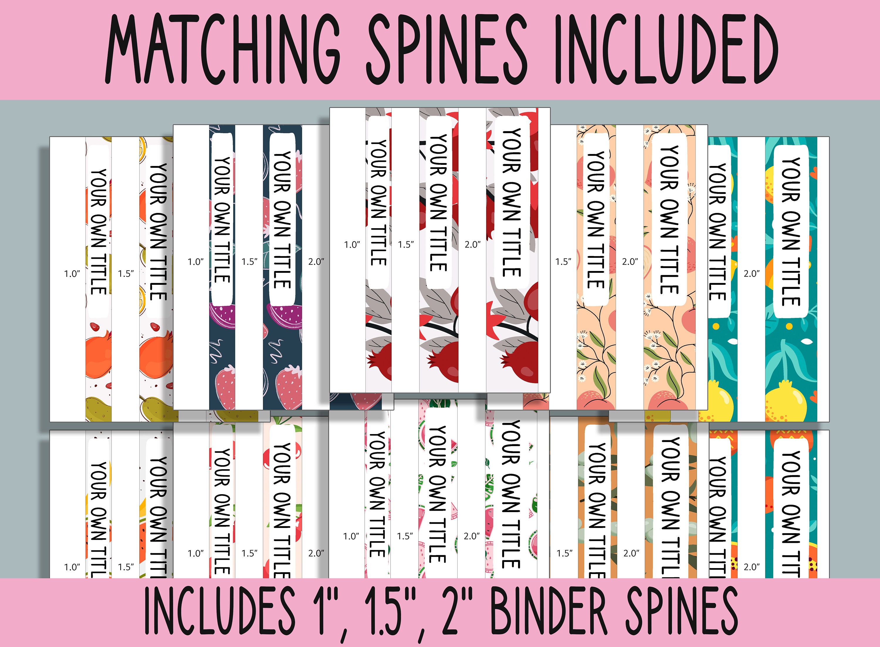 10 Editable Fruit Binder Covers Includes 1 1.5 - Etsy