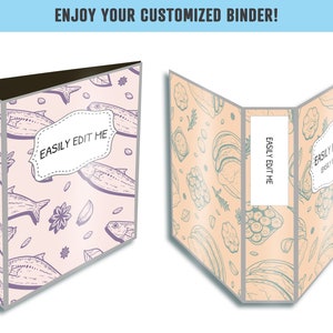 Healthy Food Binder Cover, 10 Printable & Editable Binder Covers ...