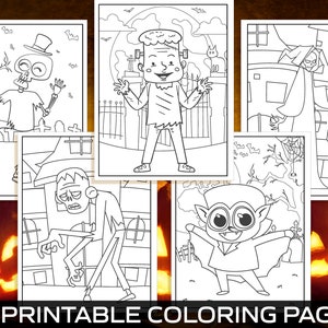 Halloween Activities for Kids, 40 Printable Coloring Pages for Kids ...